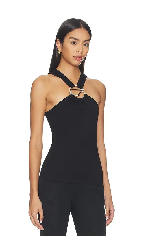 Coperni C Logo Halter Top With Metal Hardware
