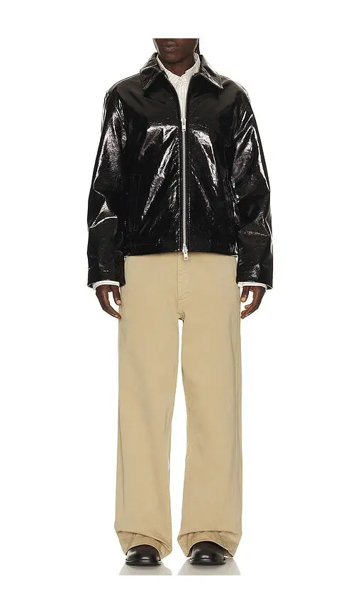 SUNFLOWER Leather Zip-up Jacket