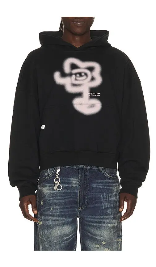 DRMERS CLUB Graffiti Flower Hoodie - Black