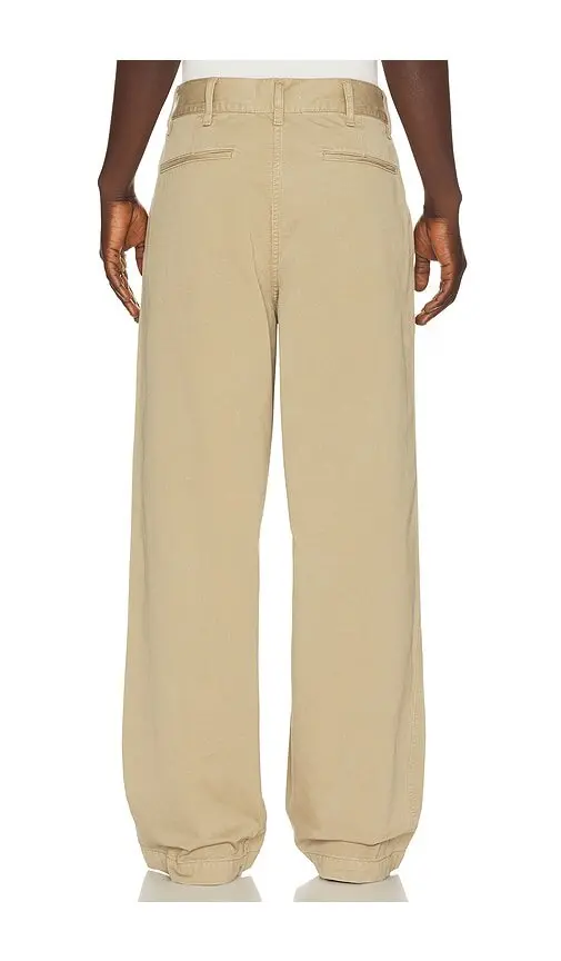 SUNFLOWER Wide Twist Chino Pan In Brown - Khaki