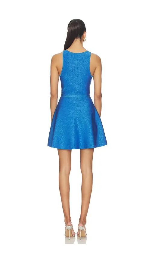 KARINA GRIMALDI Metallic Knit Mini Dress