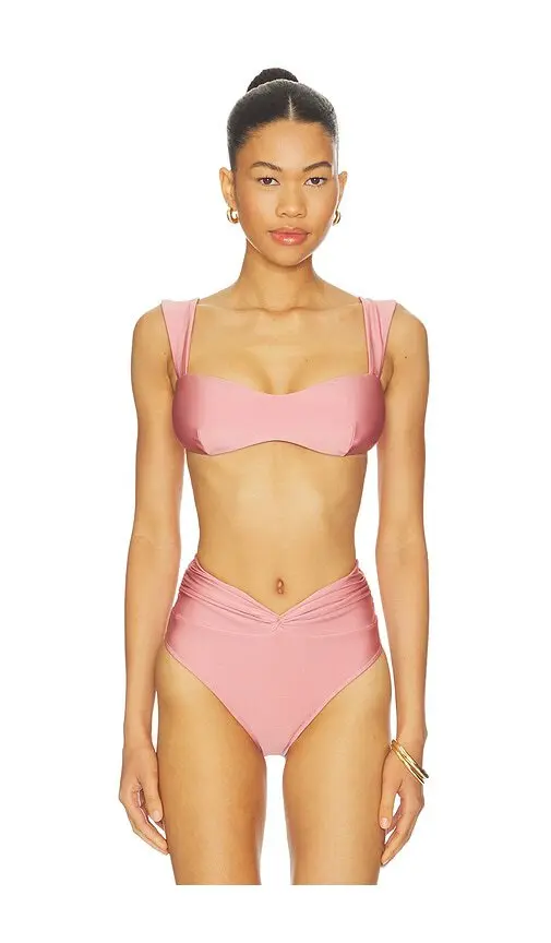 SHANI SHEMER X Aster Bikini Top - Dusty Rose