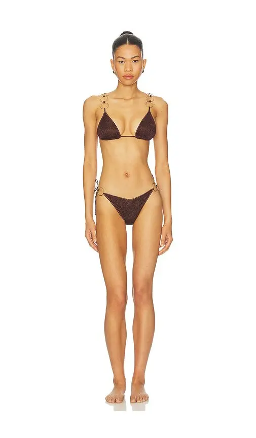 Oseree Lumiere Ring Micro Bikini Set - Chocolate