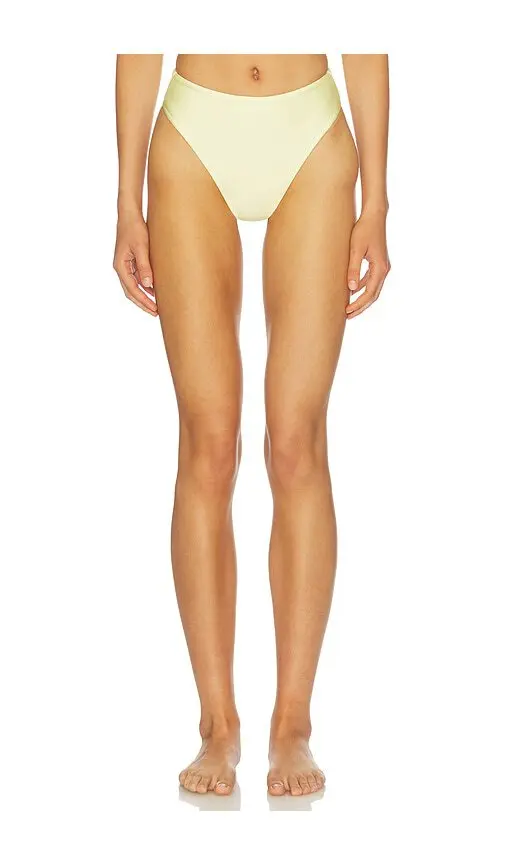 Tularosa Emeline High Waist Bikini Bottom - Butter Yellow