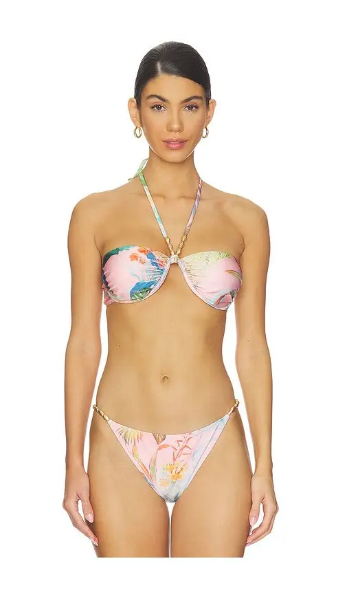 L'Agence Suki Halter Bikini Top - Multi