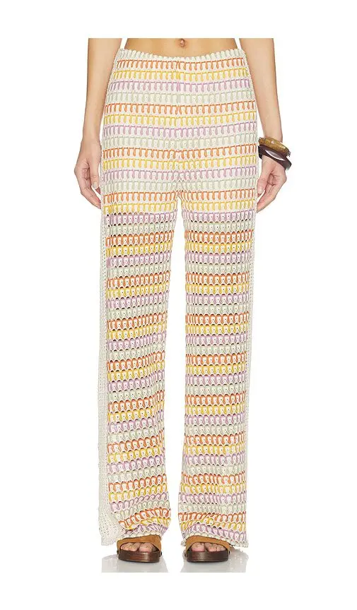 Central Park West Crochet Mid Rise Pants