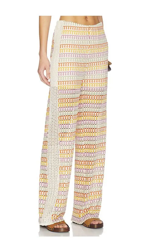 Central Park West Crochet Mid Rise Pants