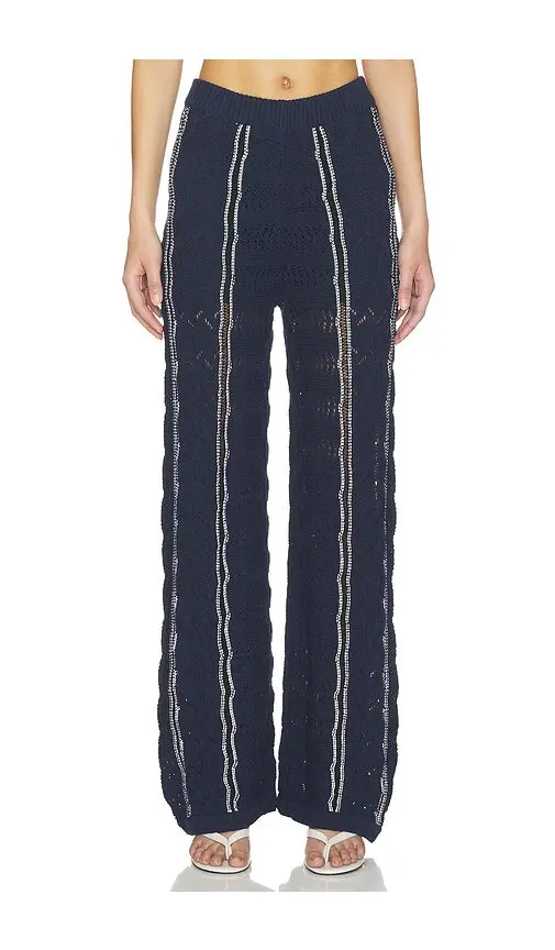Central Park West Amber Novelty Stitch Sweater Pant