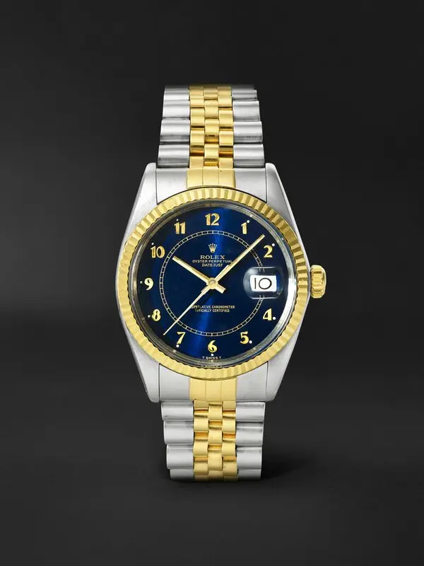 STEPHANIE WINDSOR Rolex 1987 Datejust Automatic Stainless Steel And 18k Gold Watch - Blue