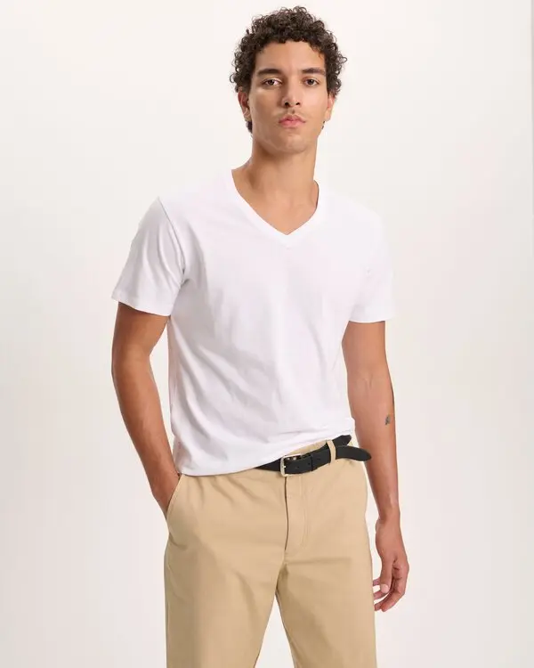 ATM Anthony Thomas Melillo Classic Jersey V-neck T-shirt Cotton