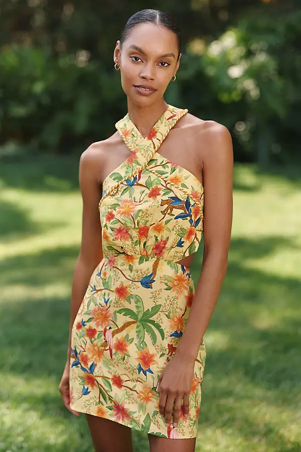 Farm Rio X Halter Mini Dress