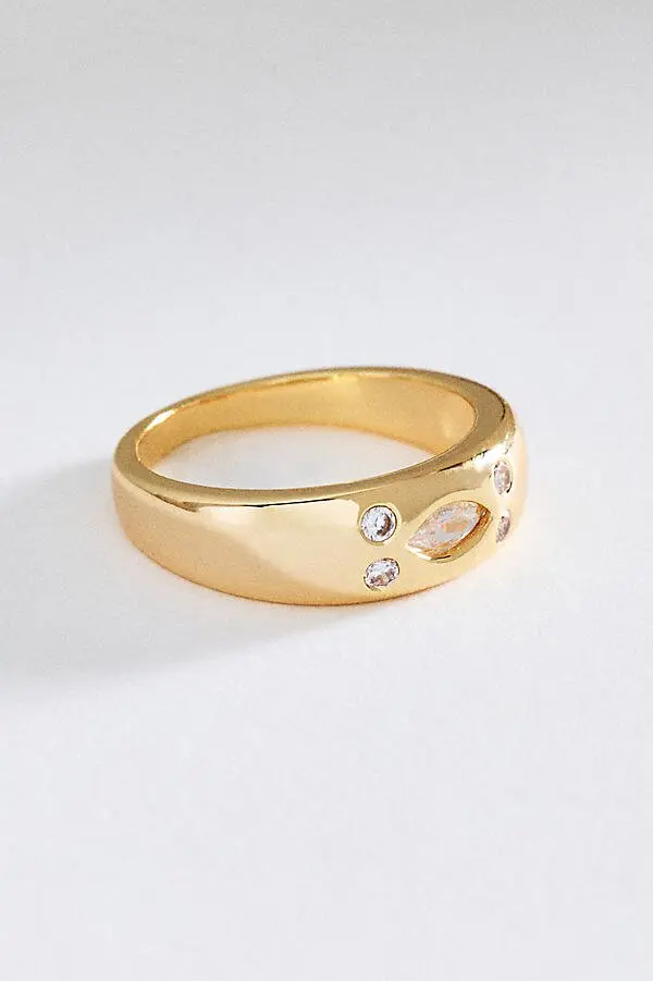 Anthropologie Crystal Eclipse Ring