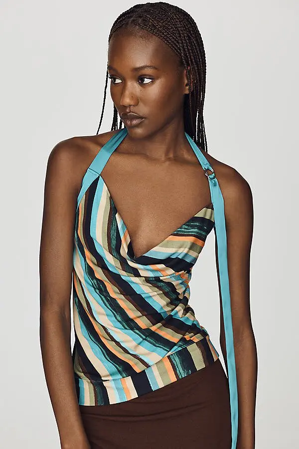 Maeve Cowl Neck Halter Top