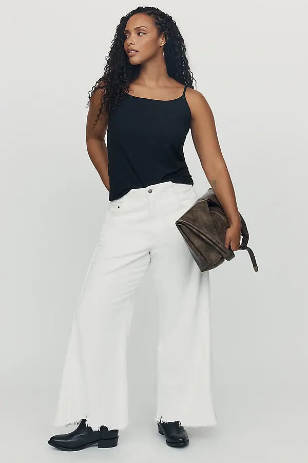 Anthropologie Surrey Strappy Scoop Neck Tank Top - Black