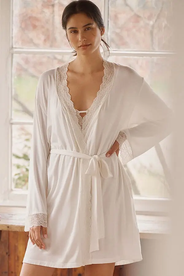 Eberjey Lara Robe - Ivory