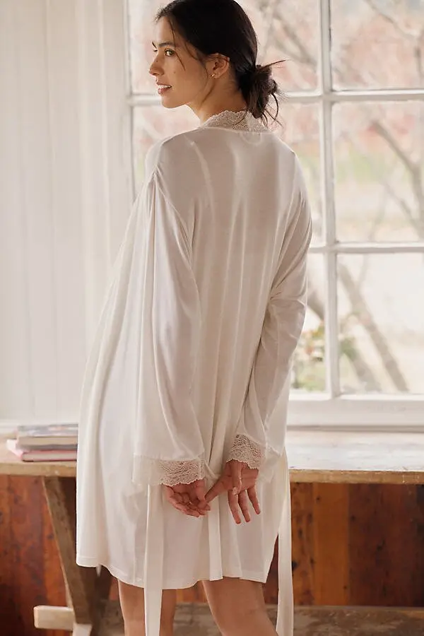 Eberjey Lara Robe - Ivory