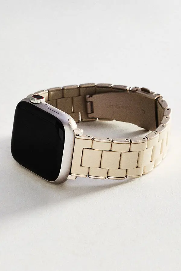 POSH TECH Orla Silicone & Stainless Steel Apple Watch Band - Beige