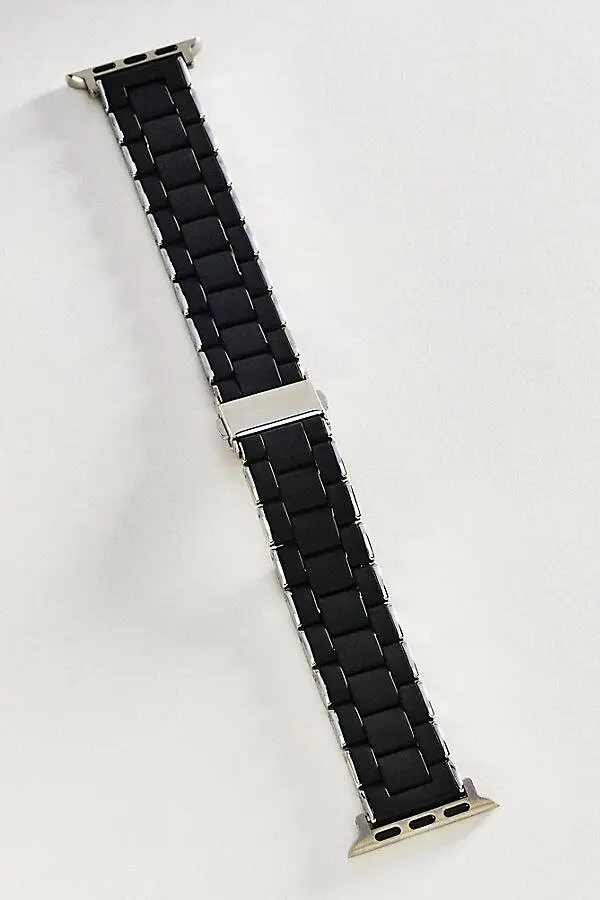 POSH TECH Orla Silicone & Stainless Steel Apple Watch Band - Black