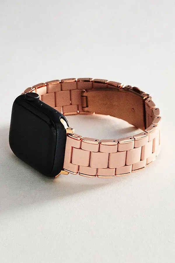 POSH TECH Orla Silicone & Stainless Steel Apple Watch Band - Blush Pink