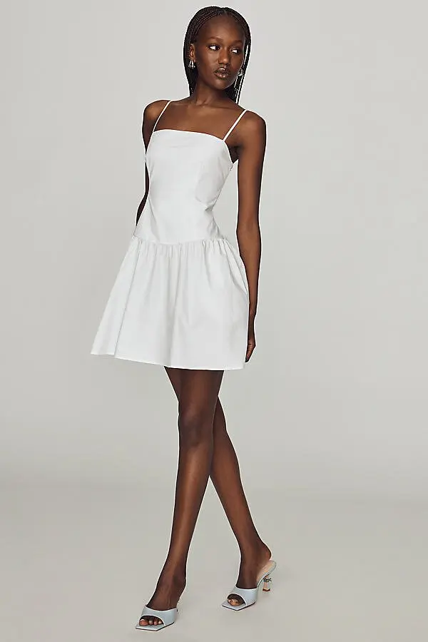 Susana Monaco Cotton Mini Dress With Side Pockets And Side Zip