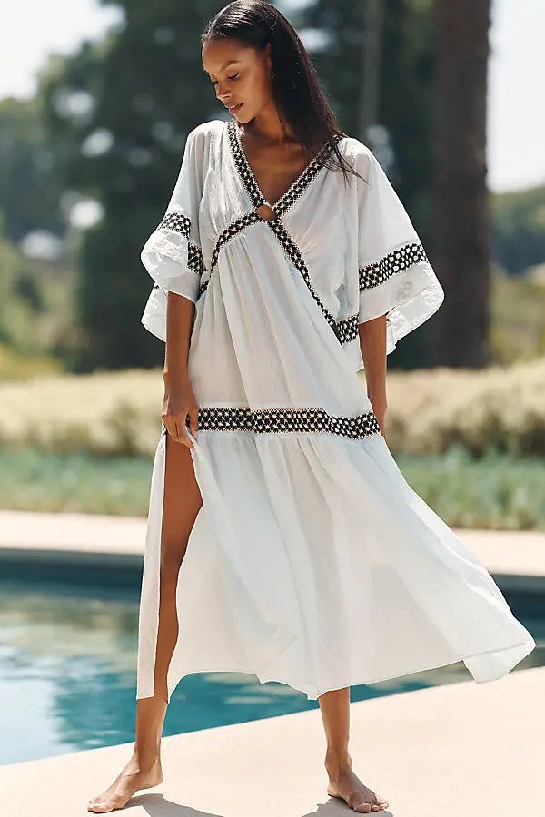 CELANDINE Amalia Caftan - Pastel Blue