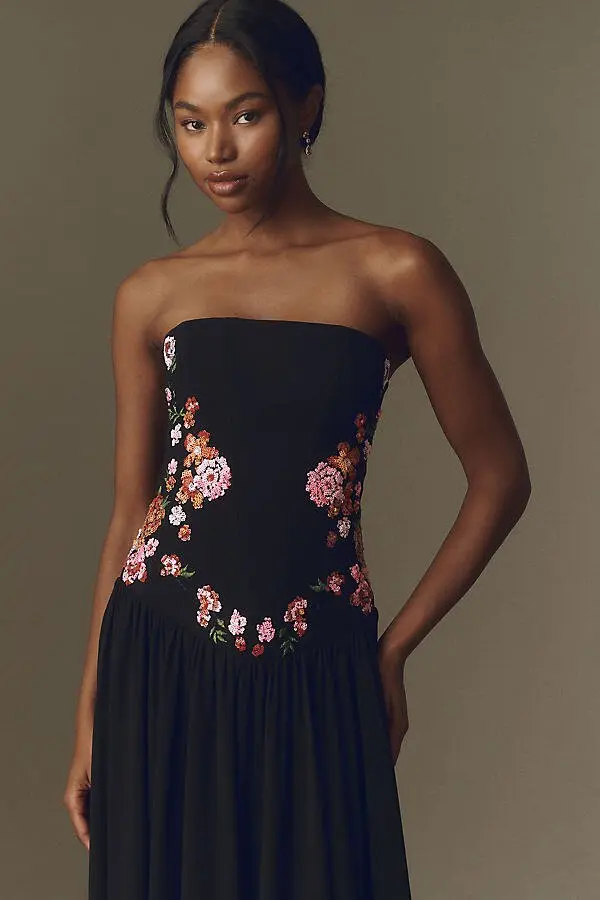 HELSI Carole Strapless Embellished Maxi Dress