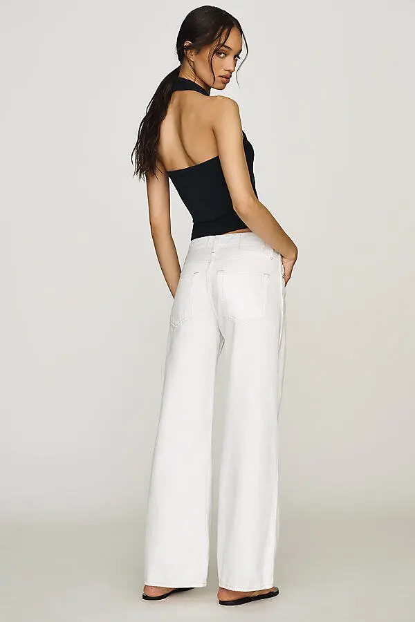 AMO Regina Cotton Mid-rise Wide-leg Jeans
