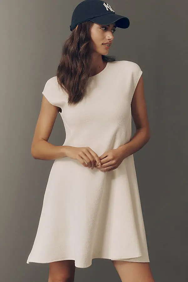 DAILY PRACTICE Textured Cap-sleeve Dress