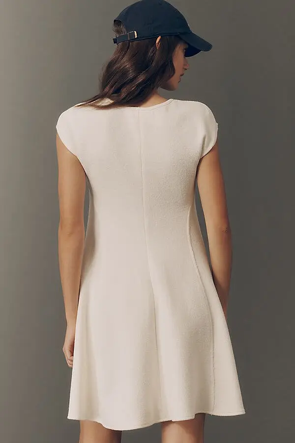 DAILY PRACTICE Textured Cap-sleeve Dress