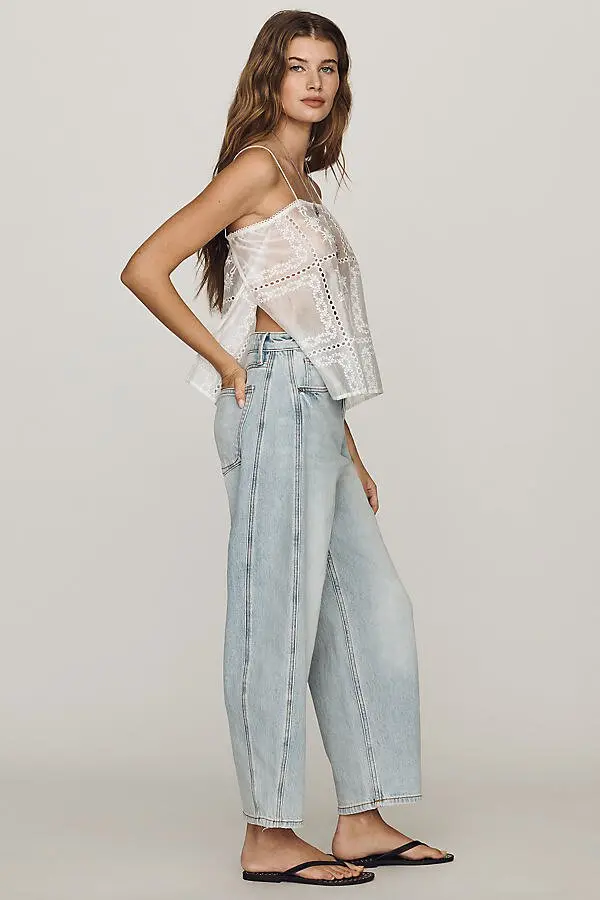 Good American Vintage High-rise Barrel Ankle Jeans