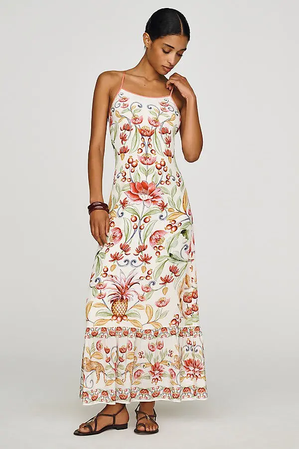 Farm Rio X Printed Strappy Maxi Dress - Elsa