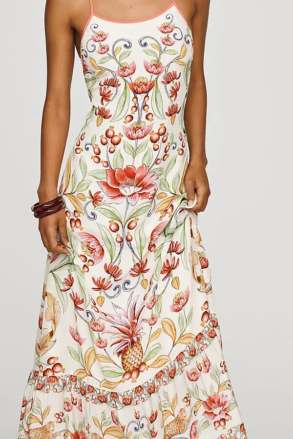 Farm Rio X Printed Strappy Maxi Dress