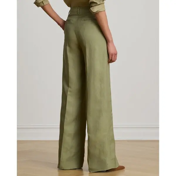 Ralph Lauren Linen-blend Twill Wide-leg Pants