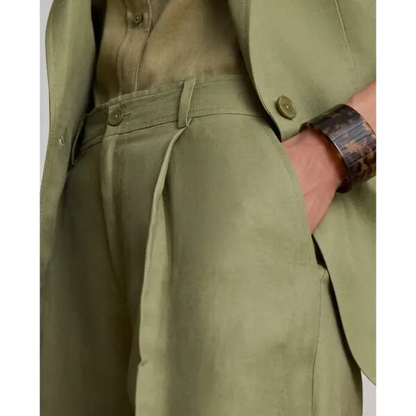 Ralph Lauren Linen-blend Twill Wide-leg Pants