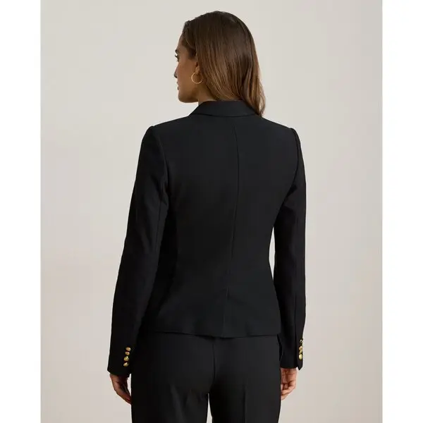 Ralph Lauren Cotton-blend Sweater Blazer With Button Detail - Black