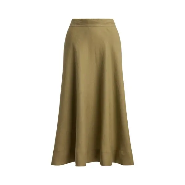 Ralph Lauren Linen A-line Midi Skirt