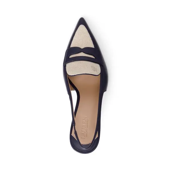 Ralph Lauren Khloe Nappa-canvas Slingback Loafer Pump