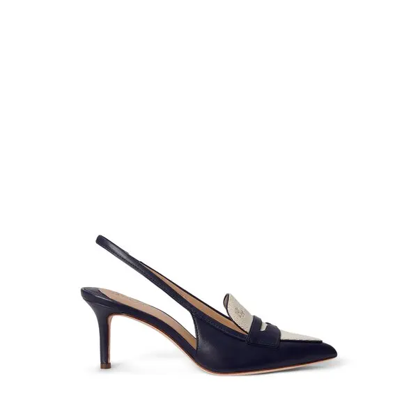 Ralph Lauren Khloe Nappa-canvas Slingback Loafer Pump