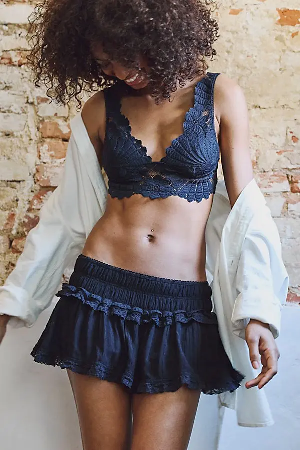 Free People Sweet Something Bloomer Skort - Black