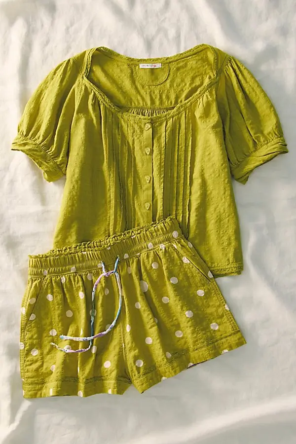 Free People On Repeat Lounge Top - Warm Olive