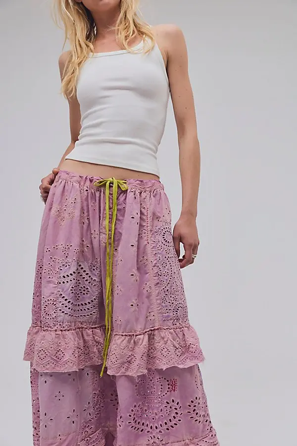 MAGNOLIA PEARL Eyelet Maxi Skirt