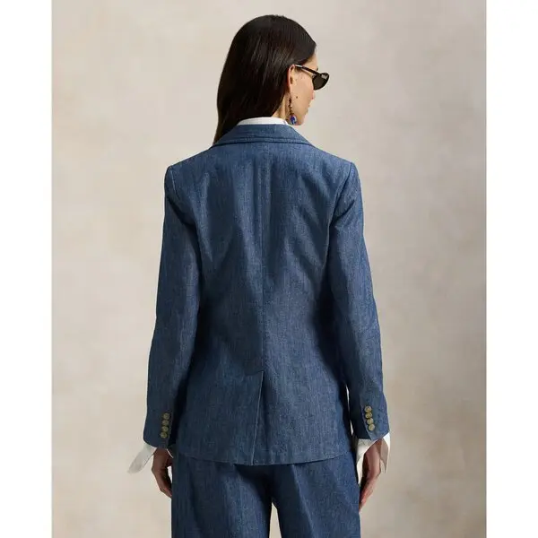 Ralph Lauren Single-breasted Chambray Blazer