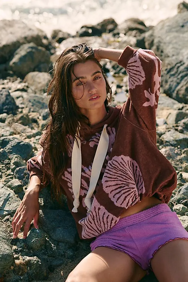 Free People Shell Baby Hoodie - Chocolate Combo