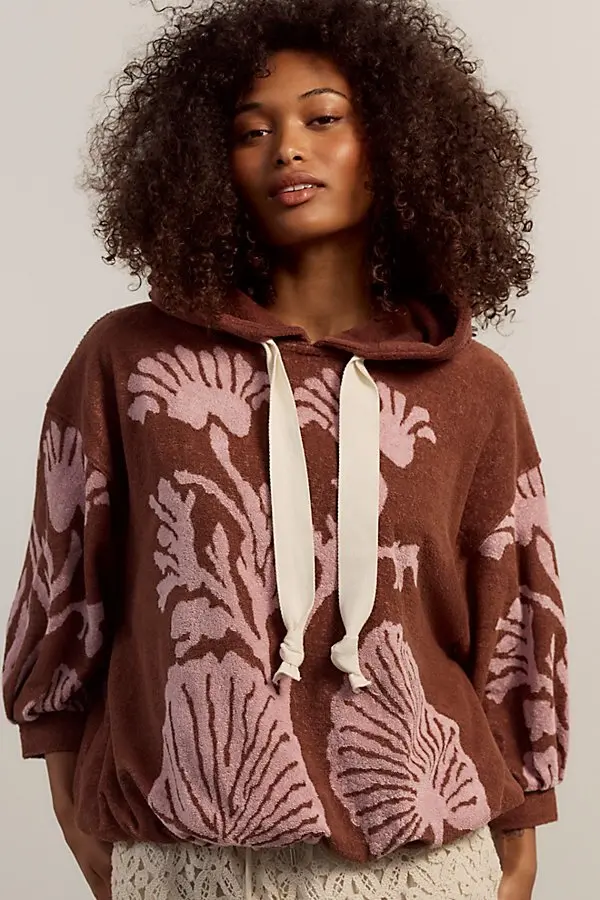 Free People Shell Baby Hoodie - Chocolate Combo