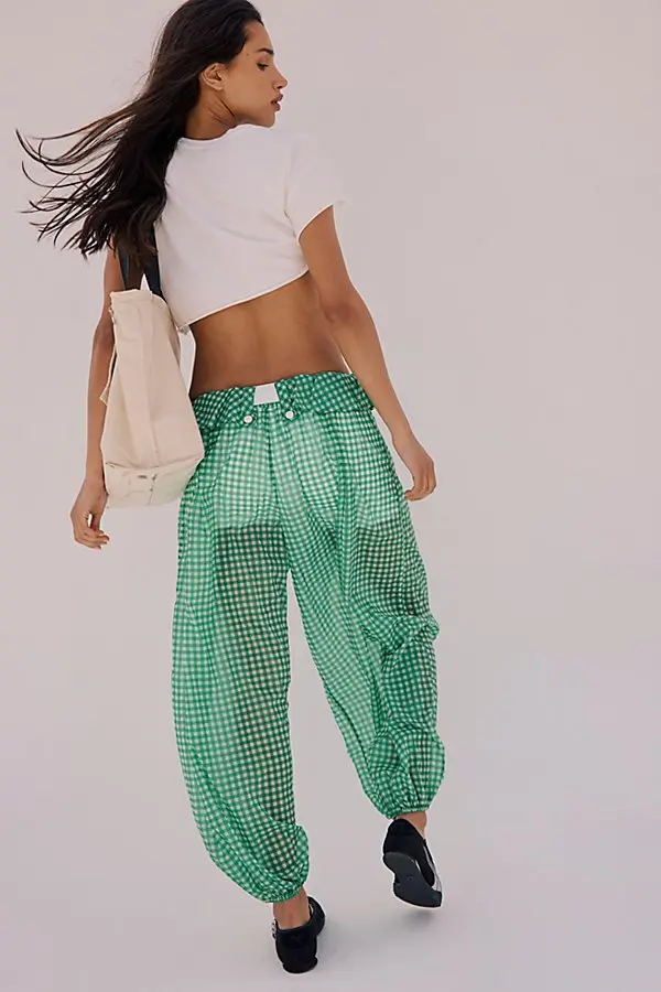 Free People Get Lost Gingham Pants