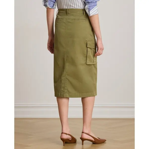 Ralph Lauren Stretch Chino Cargo Pencil Skirt