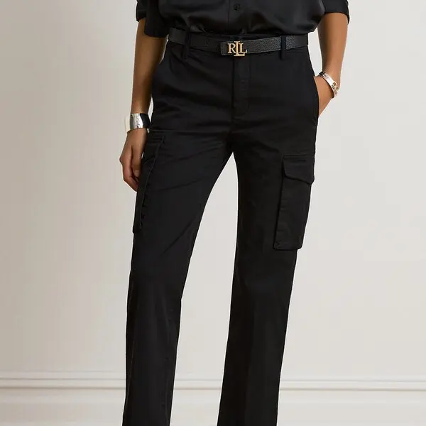 Ralph Lauren Chino Cropped Cargo Pant - Black
