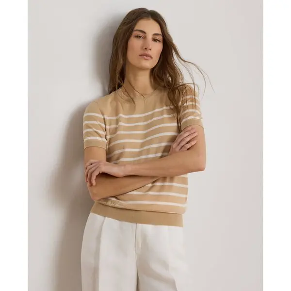 Ralph Lauren Striped Short-sleeve Sweater