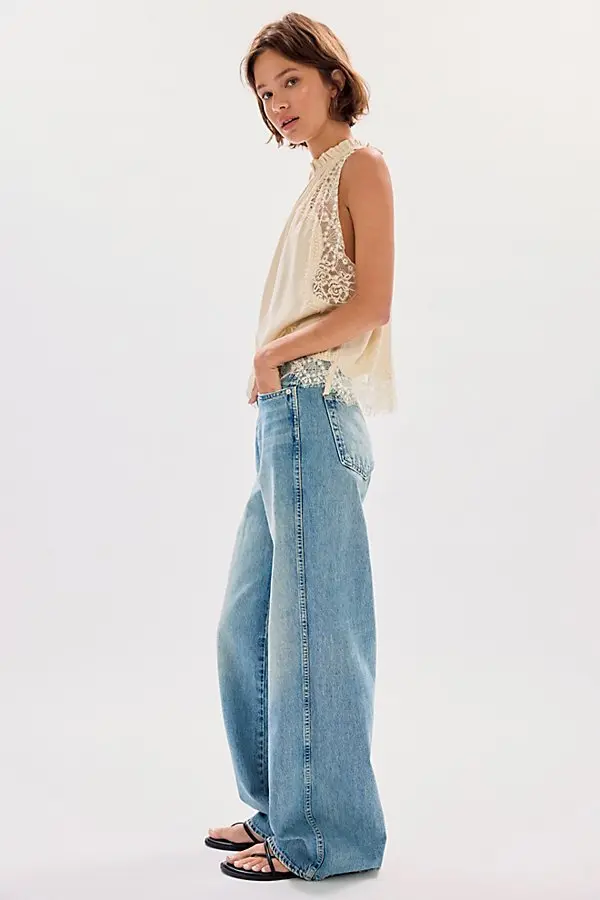 AMO Frida High-rise Wide-leg Jeans