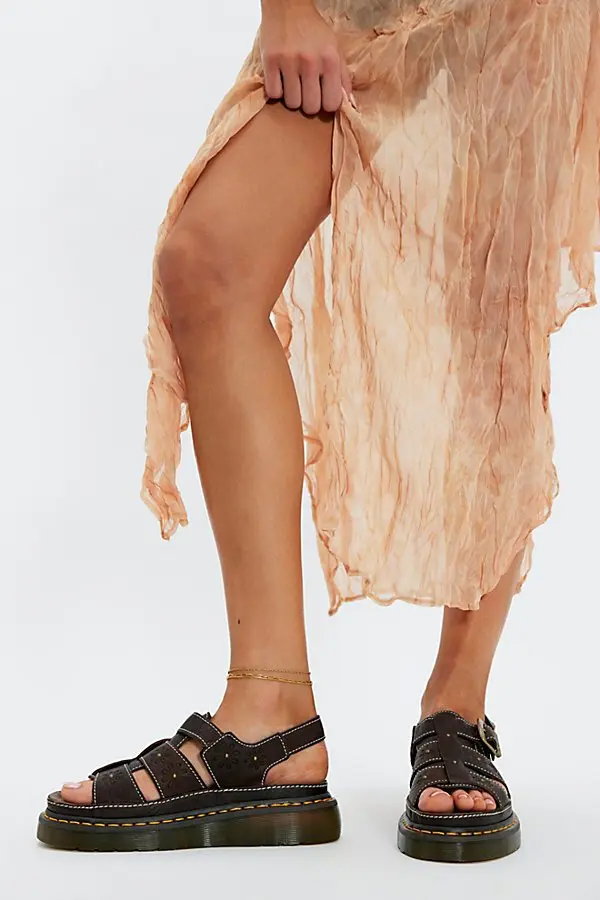 Dr. Martens Wrenlie Floral Deboss Fisherman Sandals